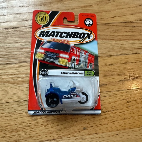 Mattel | Toys | Matchbox 59 Police Motorcycle With Sidecar | Poshmark